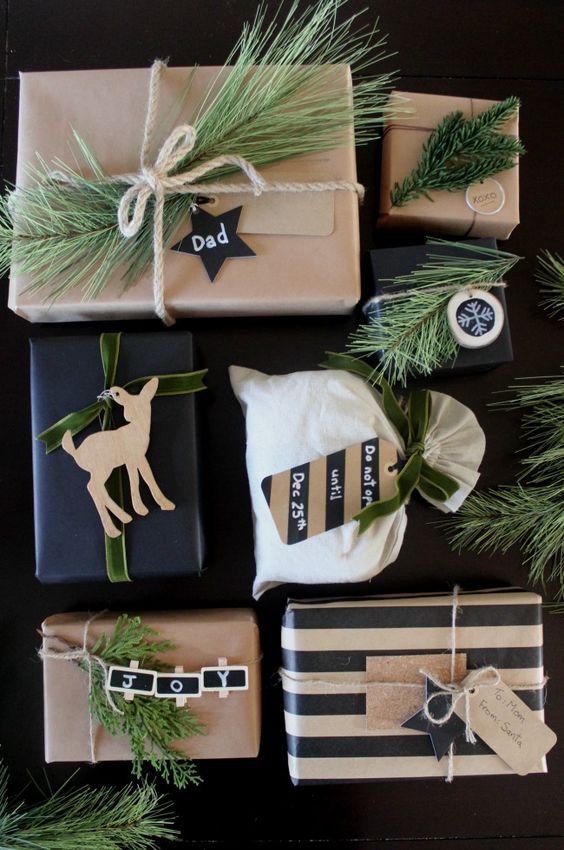 DIY - 13 stilrena och fina sätt att slå in julklapparna på - Metro Mode