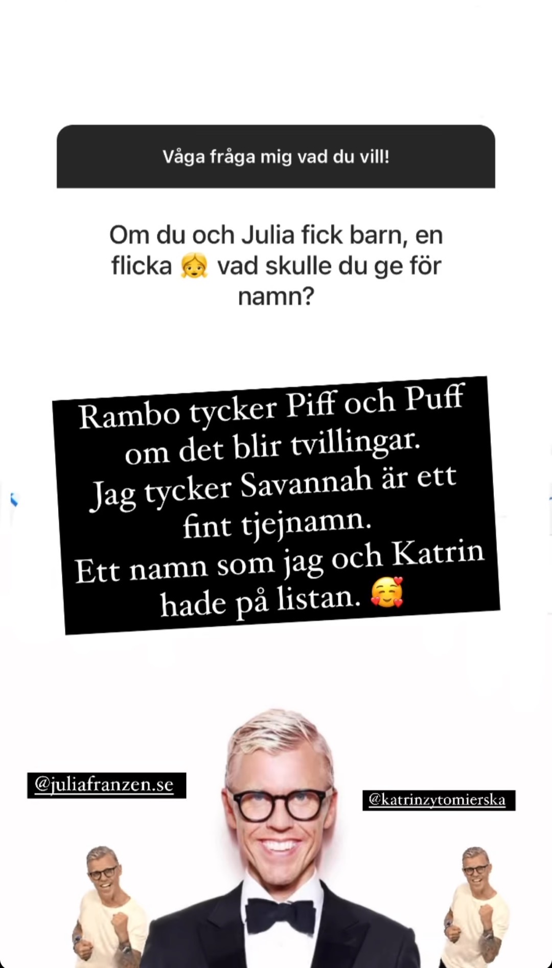 Bingo Rimér om planerna att fria till Julia Franzén - Metro Mode