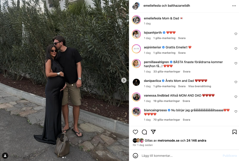Emelie Feola och pojkvännen väntar barn - Metro Mode