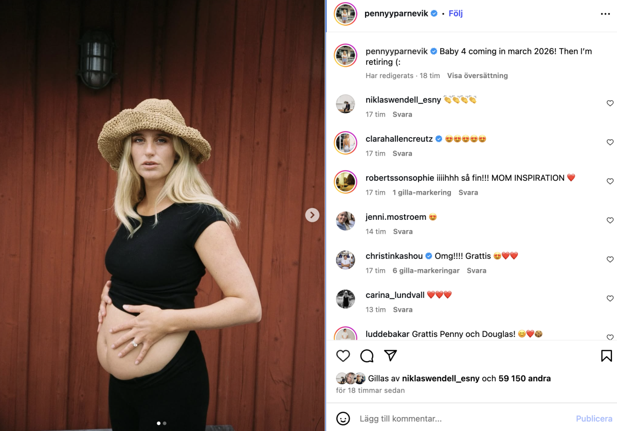 Penny Parnevik och Douglas Murray väntar barn nummer fyra - Metro Mode