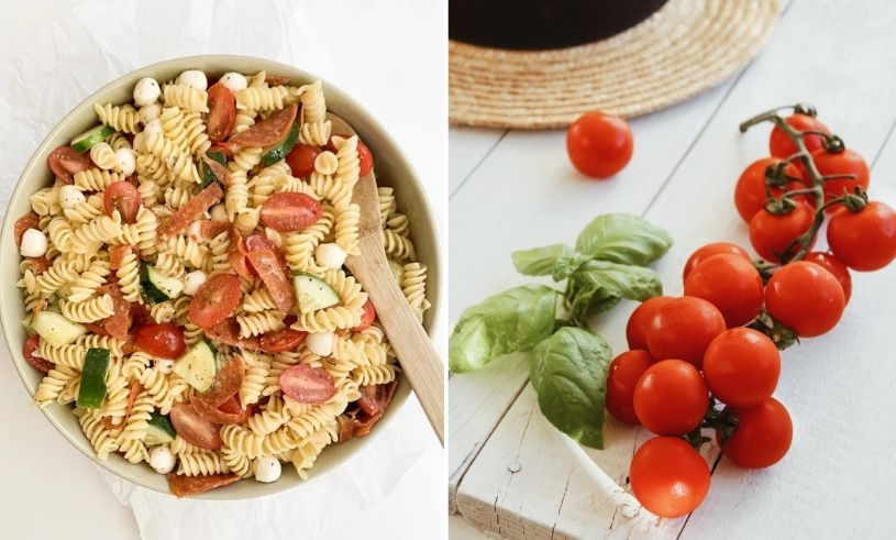 Klassisk italiensk pastasallad med minimozzarella - Metro Mode