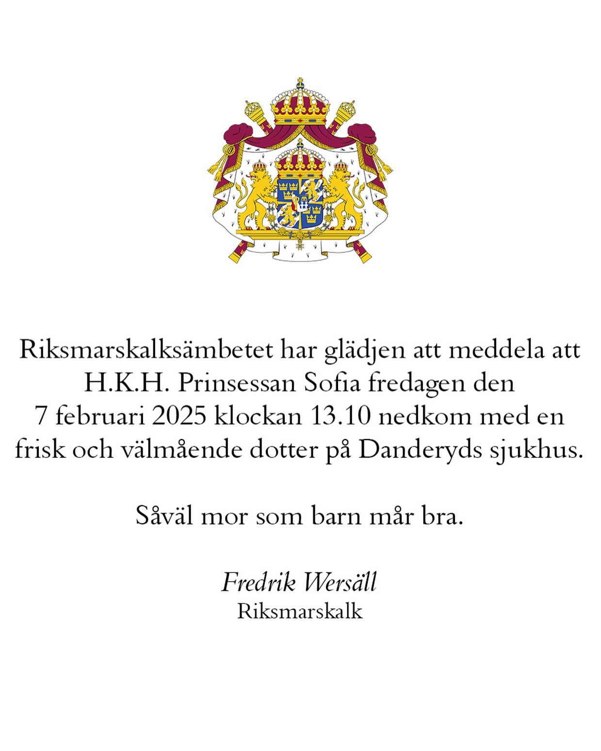 Prins Carl Philip och prinsessan Sofia har fått barn - Metro Mode